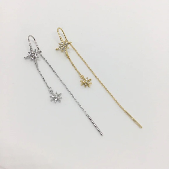 Jewelry | Gold Star Threader Earrings | Poshmark